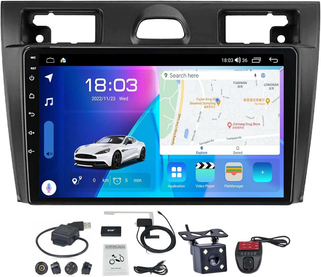 Amazon.com: Android 11 Car Stereo 9 Inch Touch Screen Compatible with ...