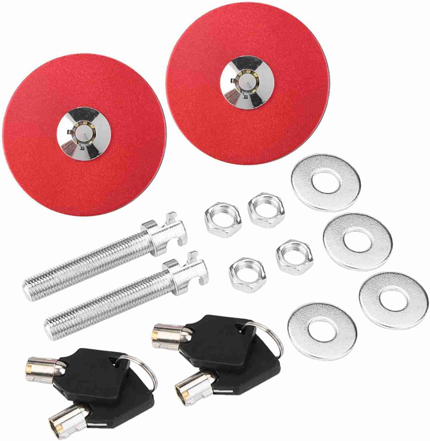 Hood Cover Lock Key Pin Kit, Car Hood Pin, Strength Aluminum Alloy Hood ...
