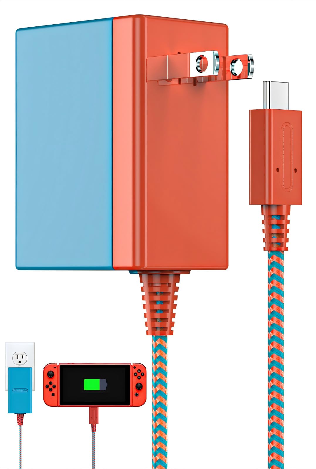 Amazon.com: Generic Charger for Nintendo Switch, 39W AC Adapter Fast ...