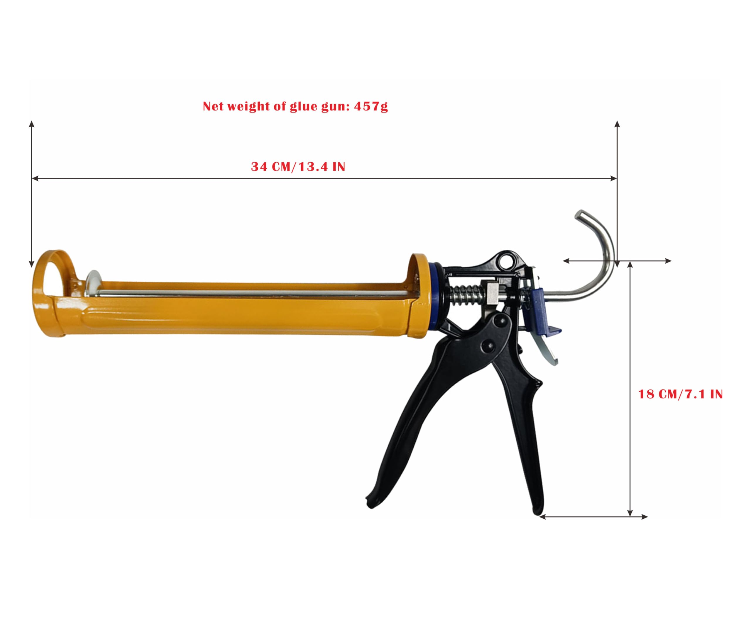 ANZHUO Caulking Gun, 10:1 Thrust Ratio, Caulking Tool Gun, Hand ...
