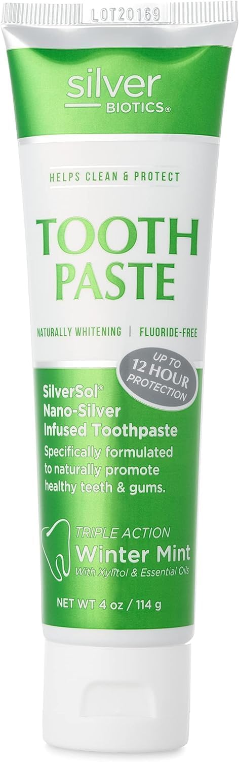 Amazon.com : Silver Biotics Tooth Paste | SilverSol Ag₄O₄ 20 ppm Nano ...