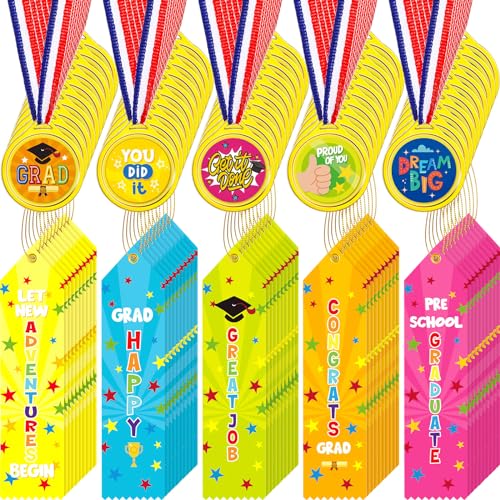 Geyee Kindergarten Preschool Appreciation Award Ribbons and Medals Bulk ...