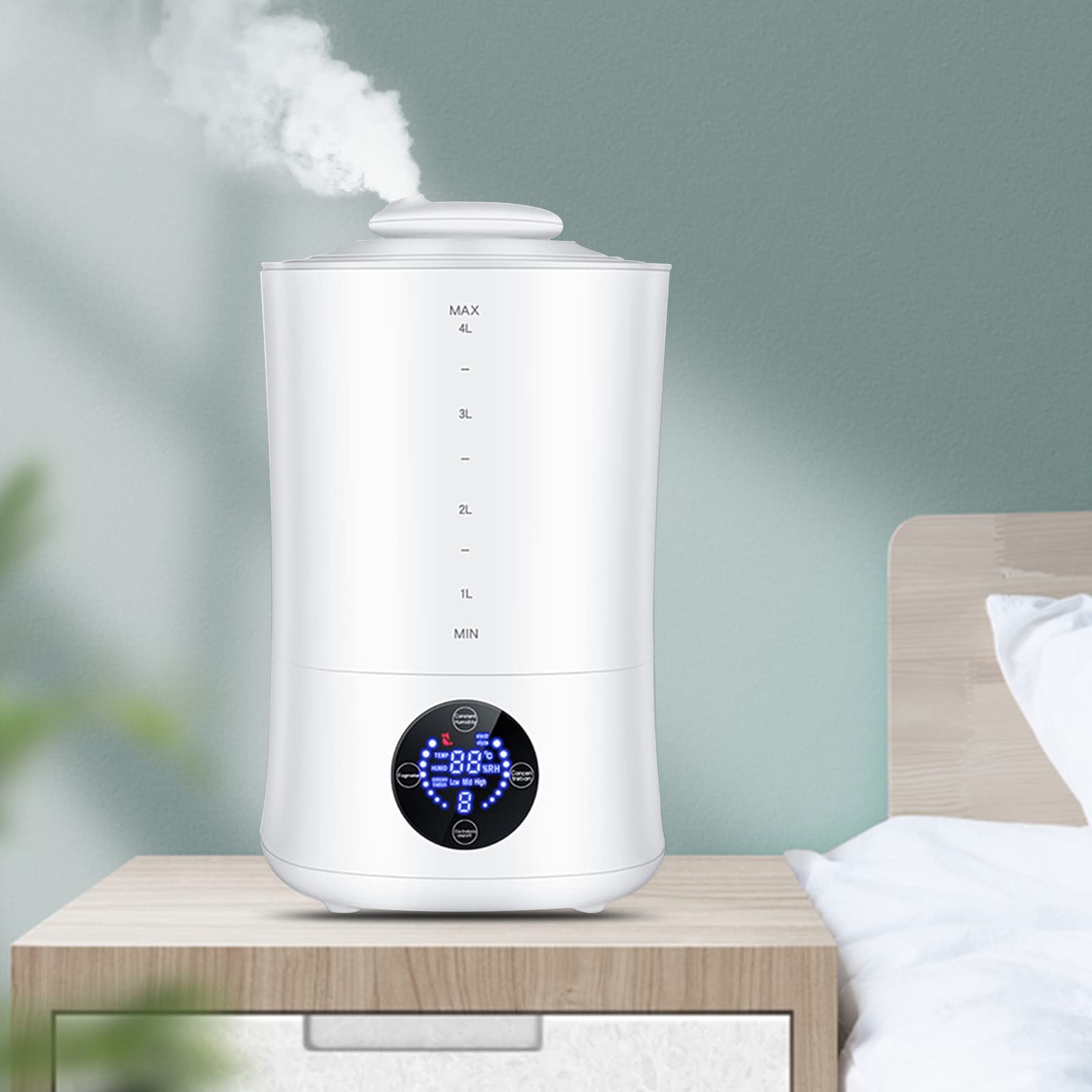 Amazon.com: KIOPOWQ Humidifiers for Bedroom Home DIY Sodium 4.0L ...
