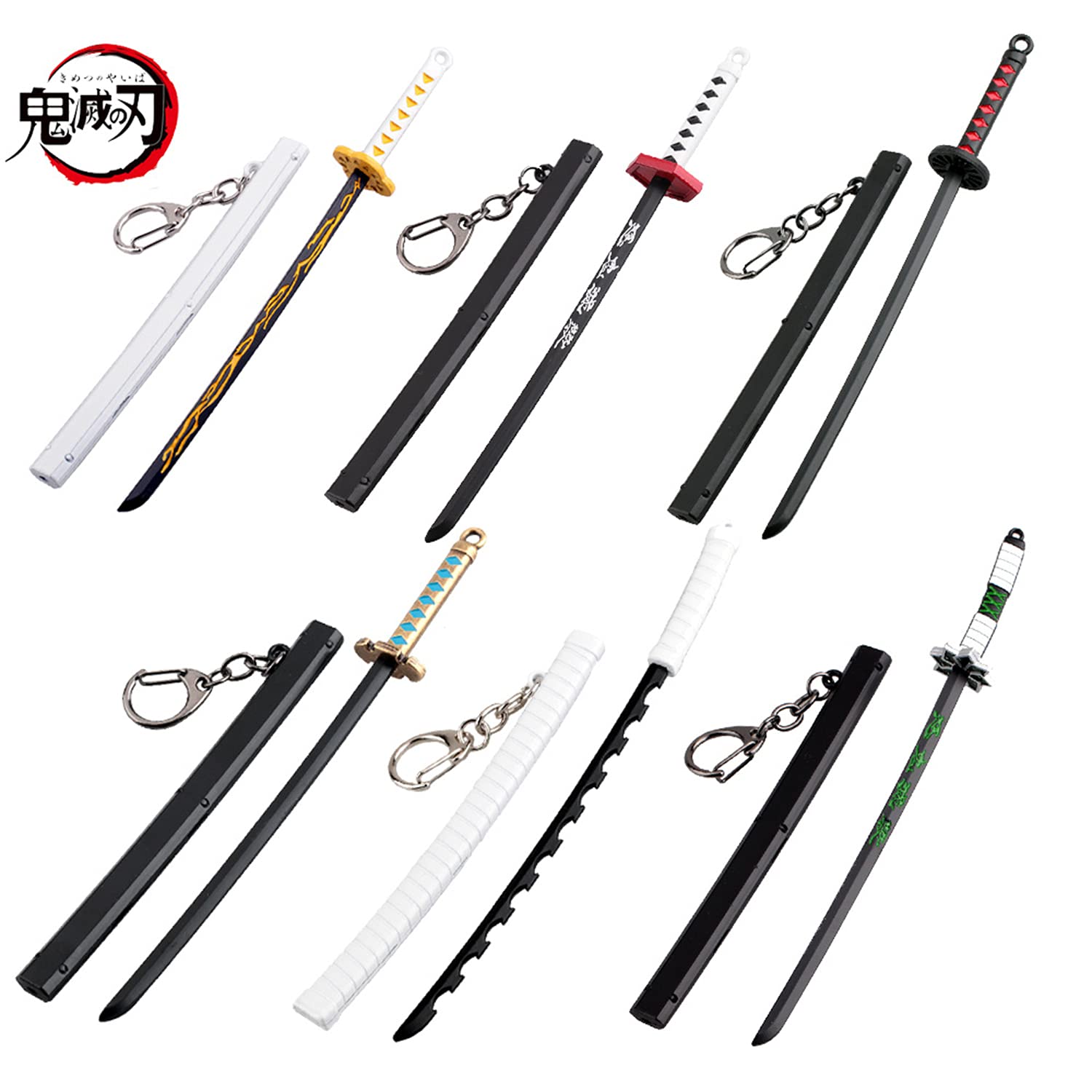Buy Demon Slayer Sword Keychain Mini Toy Katana with Scabbard Metal ...