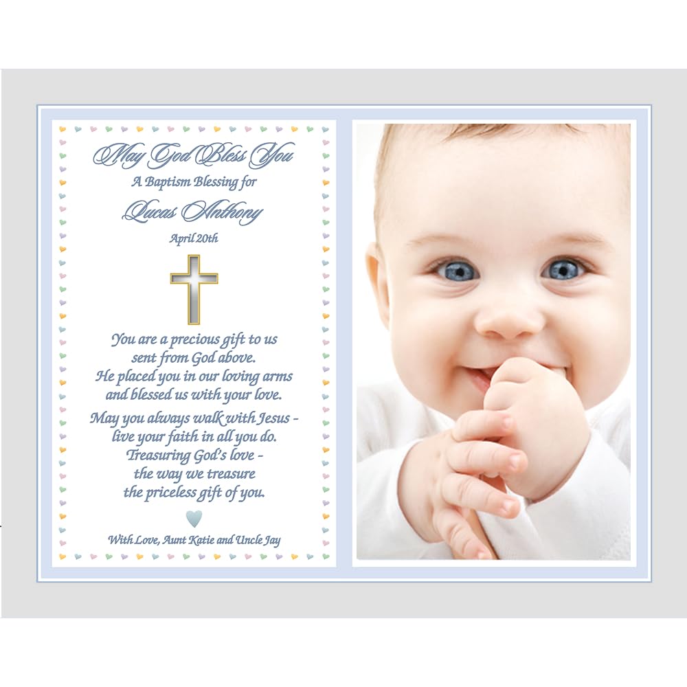 Poetry Gifts Baby Boy Baptism Blessing Personalized With Name Date ...
