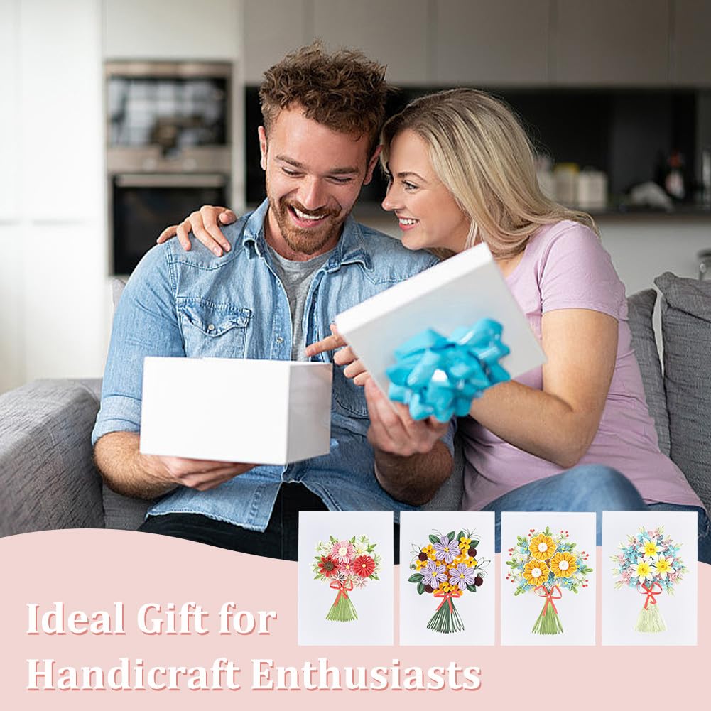 WEBEEDY DIY Flower Paper Quilling Kit For Adults Beginners | 4 Styles ...