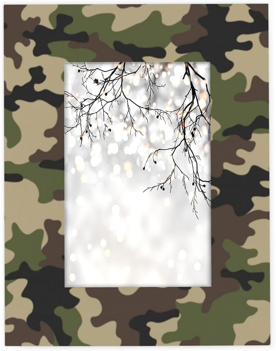 Amazon.com - Military Camouflage 4x6 Picture Frame, Camo Wood Photo ...