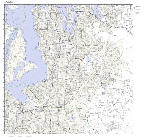 Kent, WA ZIP Code Map Laminated: Amazon.com: Office Products
