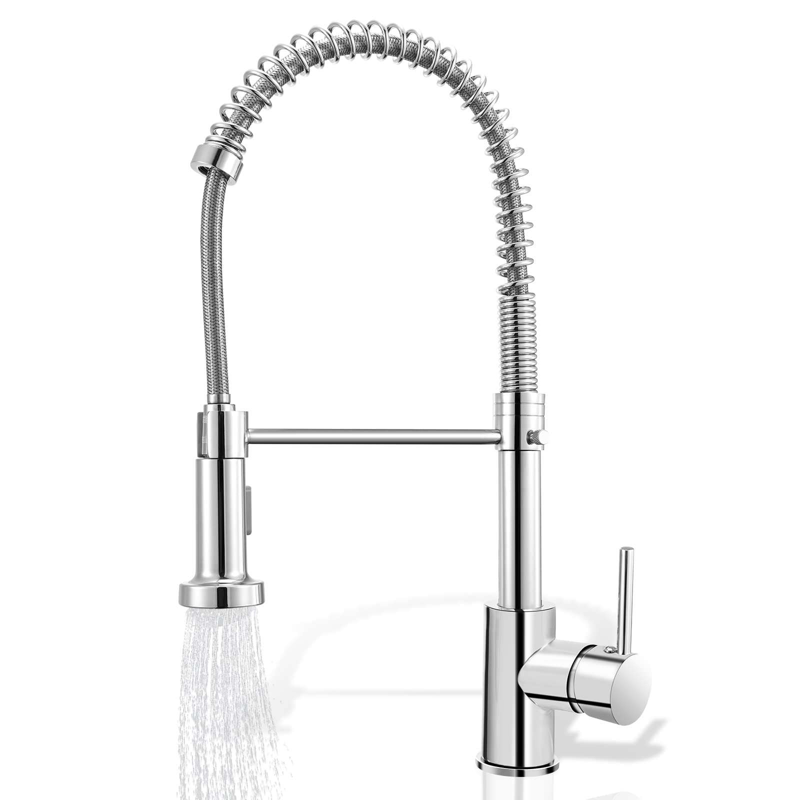 Pakuyi Spring Kitchen Sink Faucet Single Handle Single Lever High Arc ...