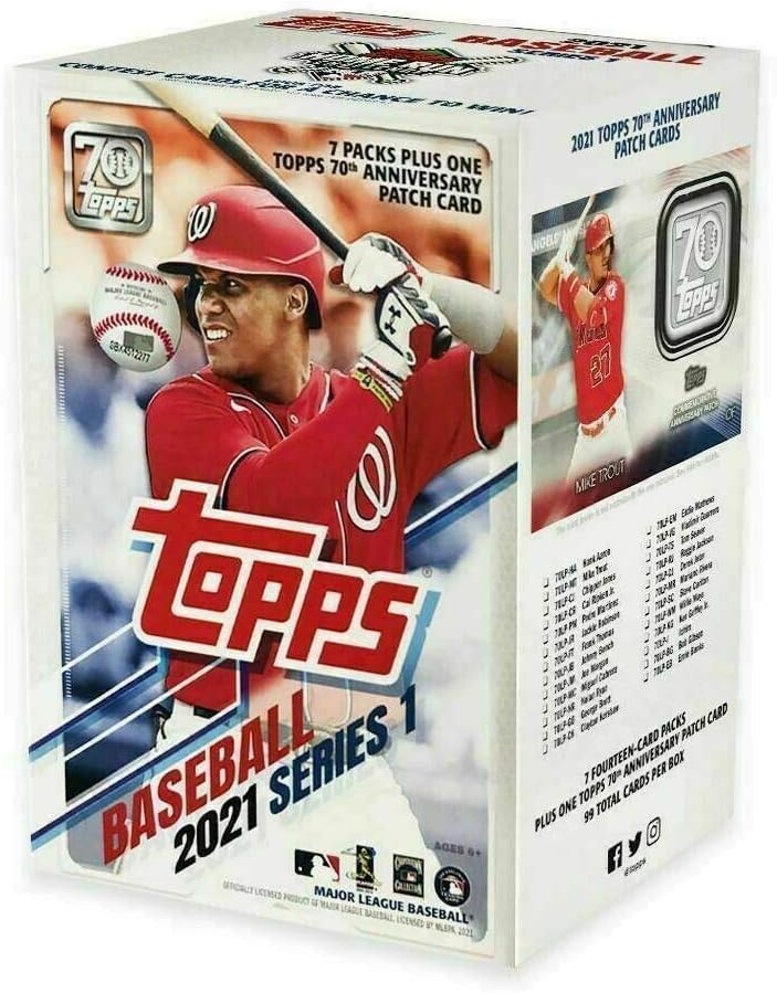 Amazon.com: Topps 2021 Series 1 Baseball Trading Card BLASTER Box with ...