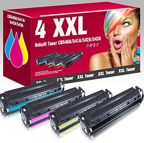 ms-point® Multipack 4x Kompatibler Toner CB540A CB541A CB542A CB543A ...