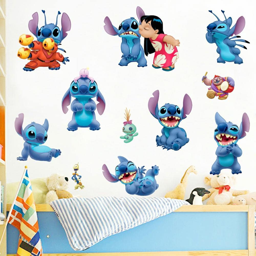 Amazon.com: Stitch Wall Decal Cartoon Stitch Poster Vinyl Wall Decor ...