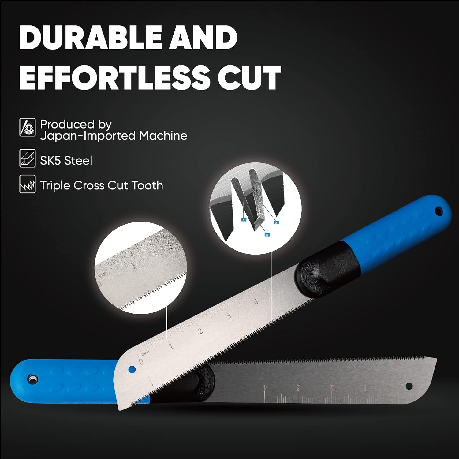 amoolo Dovetail Hand Saw, 165mm Pull Saw with SK5 18TPI Blade, Japanese ...