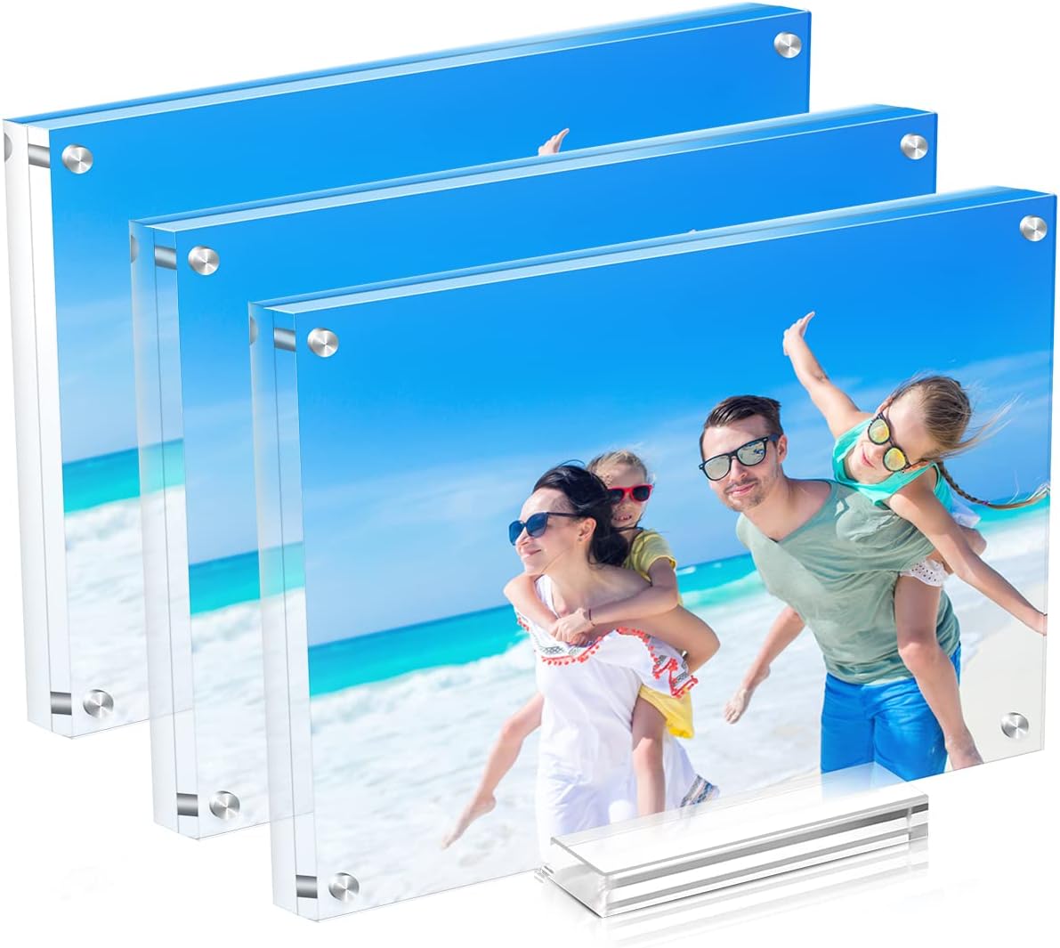 Amazon.com - JUOIFIP 3 Pack 8x10 Inch Acrylic Frame, Clear Double Sided ...