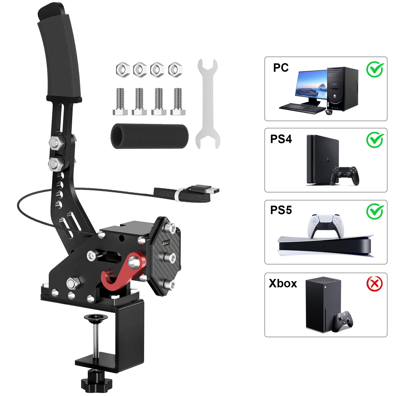 Snapklik.com : Aikeec USB Handbrake For PS4 PS5 : Compatible