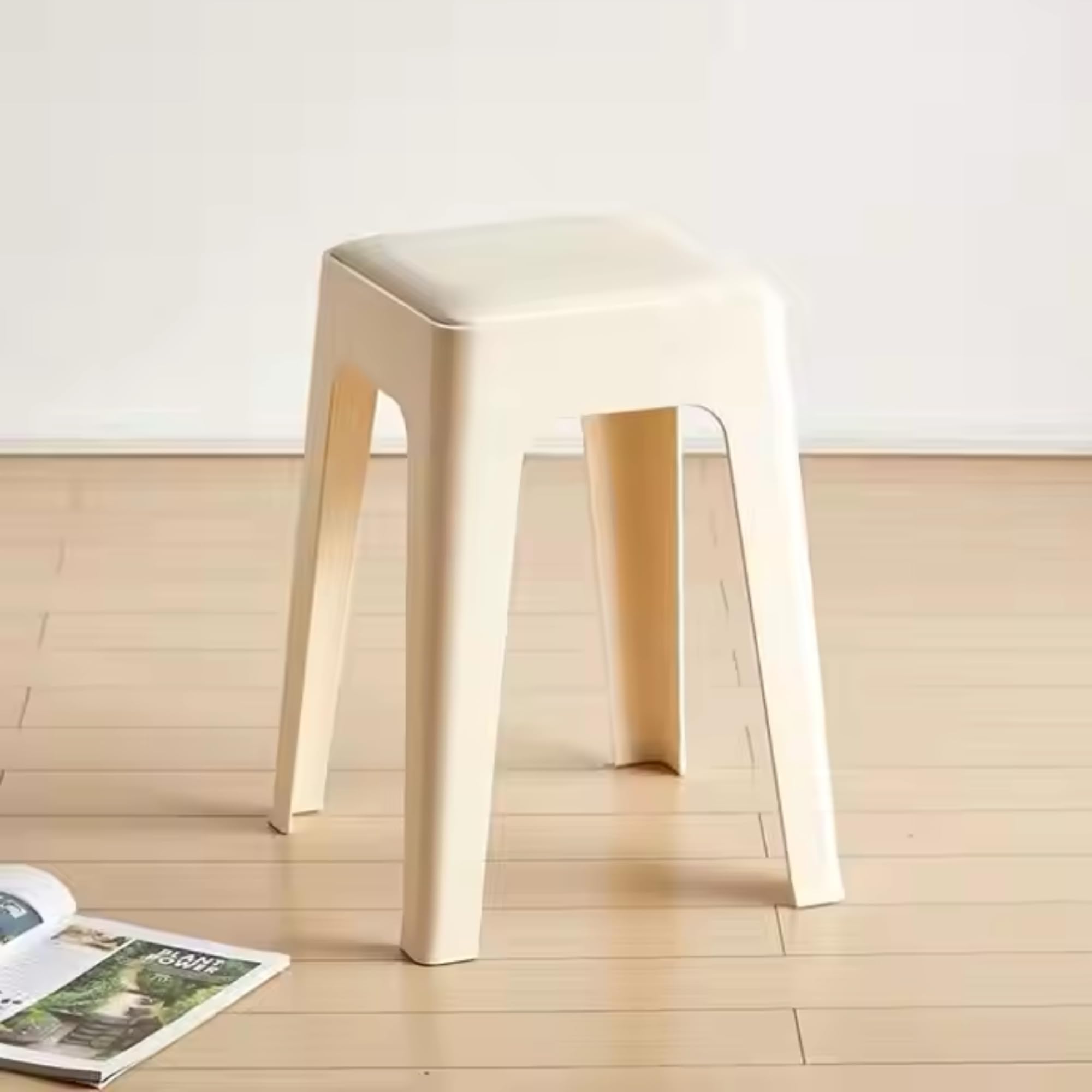 HomeEssentials Stackable Dining Plastic Stool - Sitting Stool for ...
