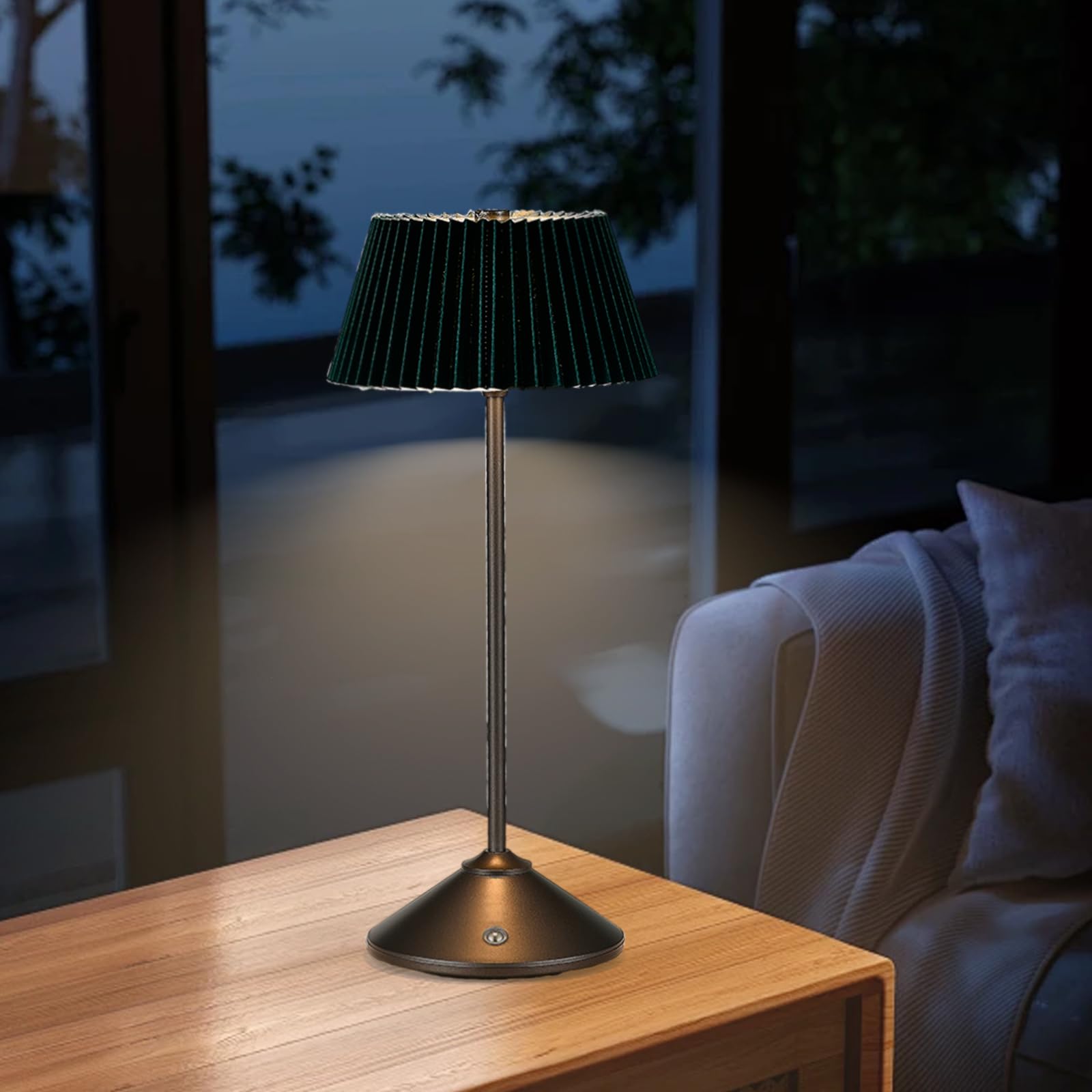 Cream Breeze Table Lamp, Rechargeable Li-ion Battery Table Lamp ...