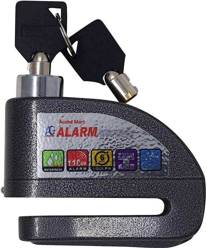0TO6 Alarm Disc Lock Motorbike Anti-Theft Disc Brake Lock with 110dB ...