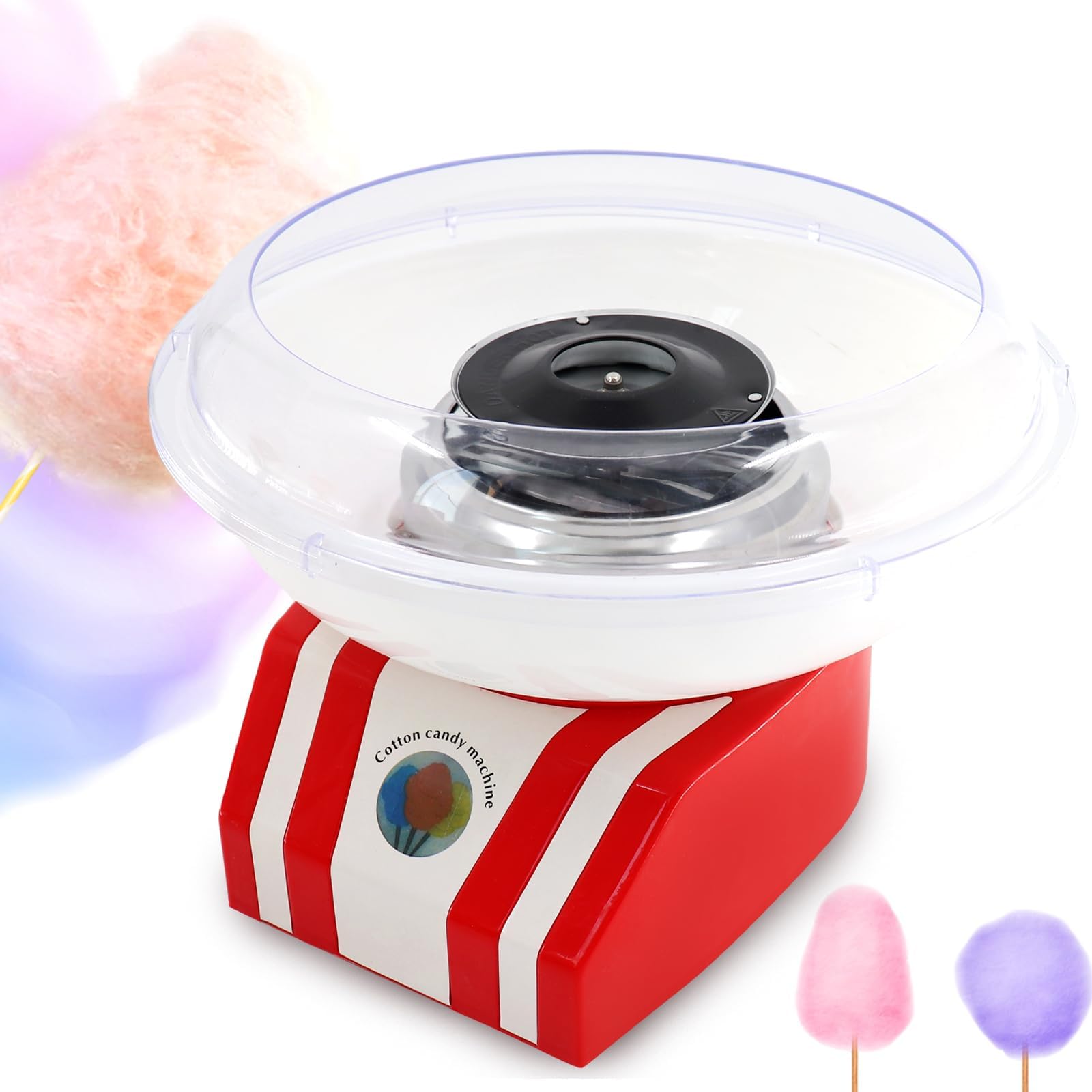 Amazon.com: FUNTELL Mini Cotton Candy Machine for Kids, Includes Sugar ...