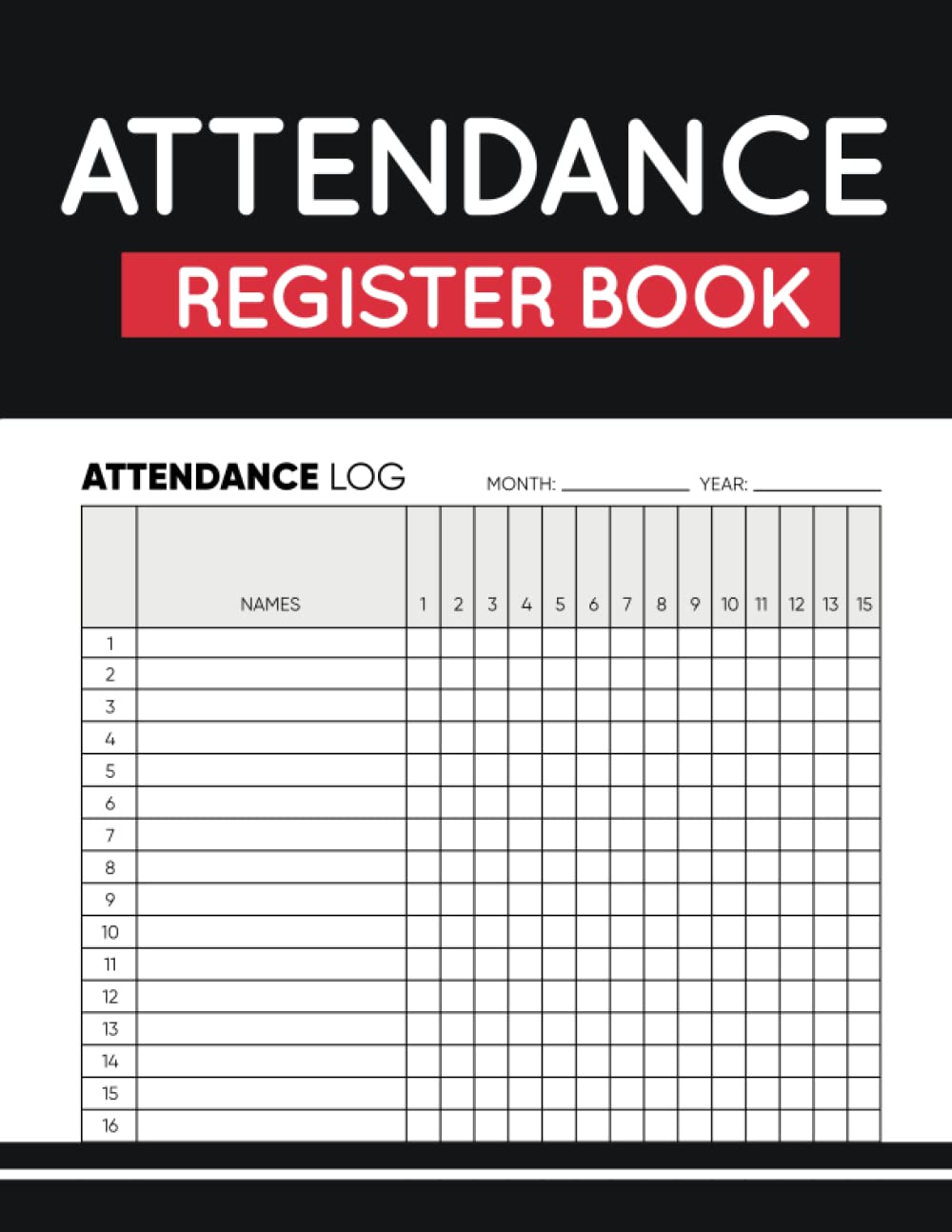 Buy Attendance Register Book: Attendance Tracker Chart for Teachers ...