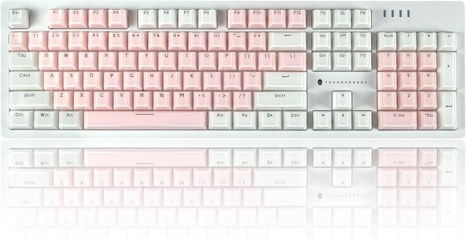 Amazon.com: Nogi Cherry Profile ABS Silicone Keycap White Black Sakura ...