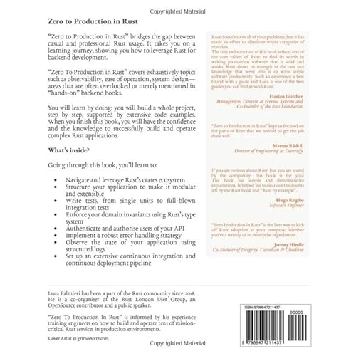 Snapklik.com : Zero To Production In Rust: An Introduction To Backend Development