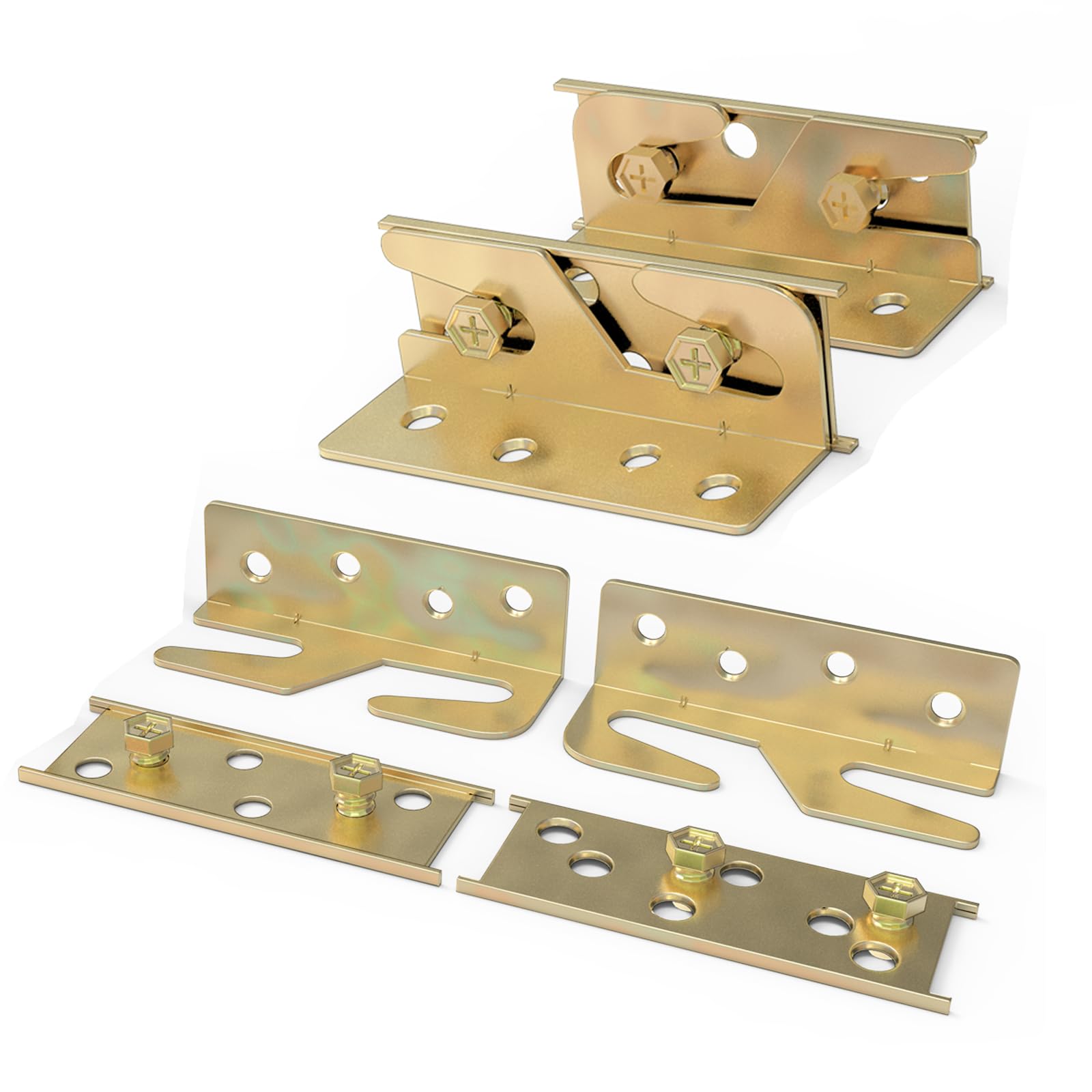 Amazon.com: LSYEYATI Bed Frame Brackets, 4Pcs Bed Rail Brackets, Heavy ...