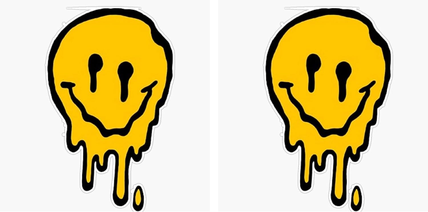 Simley Face Drooping Down Vinyl Decal for Your Car/Laptop/Windows/Water ...