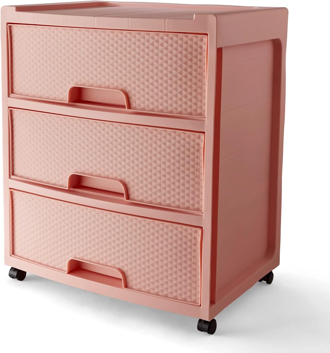 Amazon.com: MUHU Mainstays 3 Drawer Wide Diamond Pearl Blush Storage ...