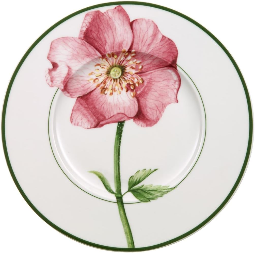 Amazon.com | Villeroy & Boch Flora Wild Rose Design Bread and Butter ...