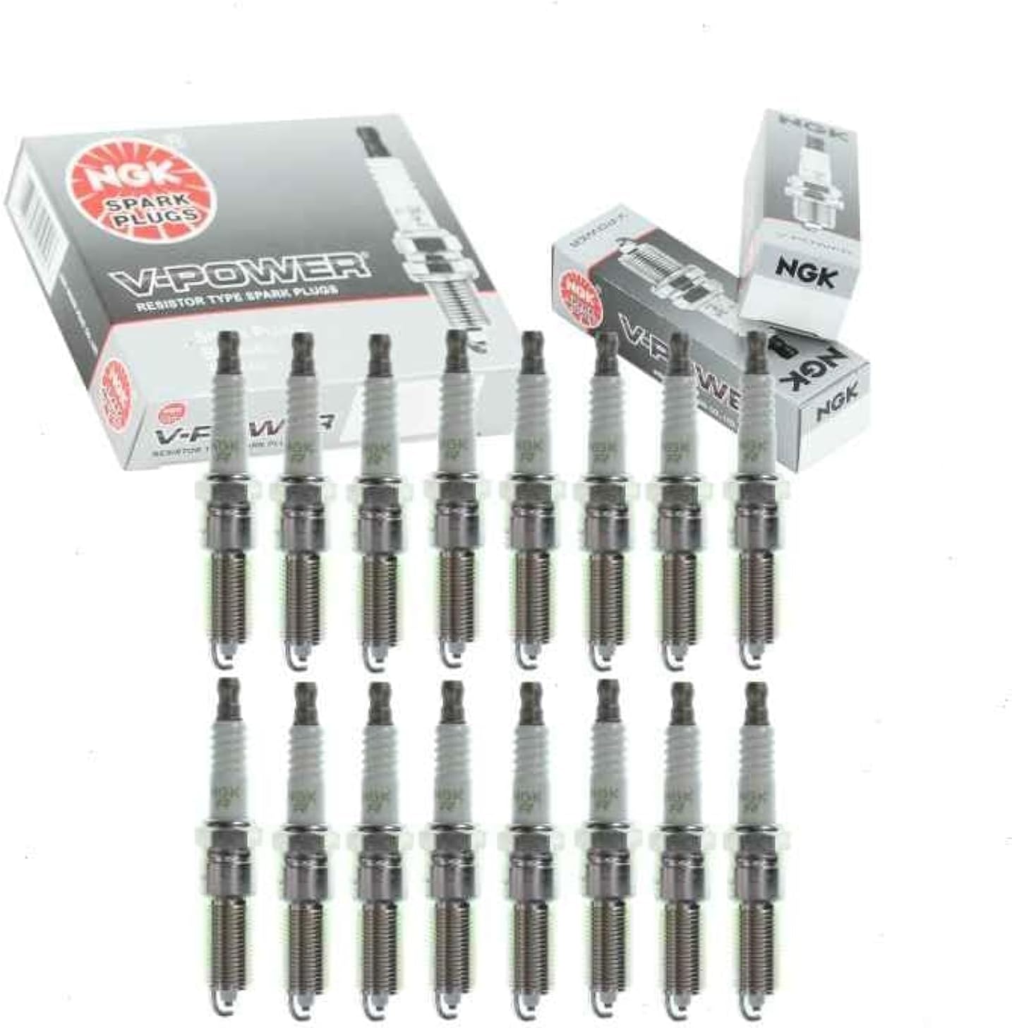 16 pc NGK V-Power Spark Plugs compatible with Dodge Ram 1500 5.7L V8 ...