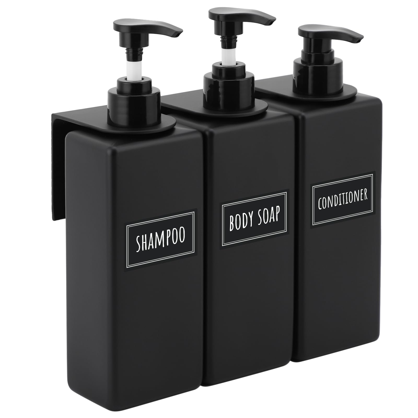Amazon.com: Segbeauty Wall Mounted Shower Dispenser, 3pcs 16.9oz Drill ...