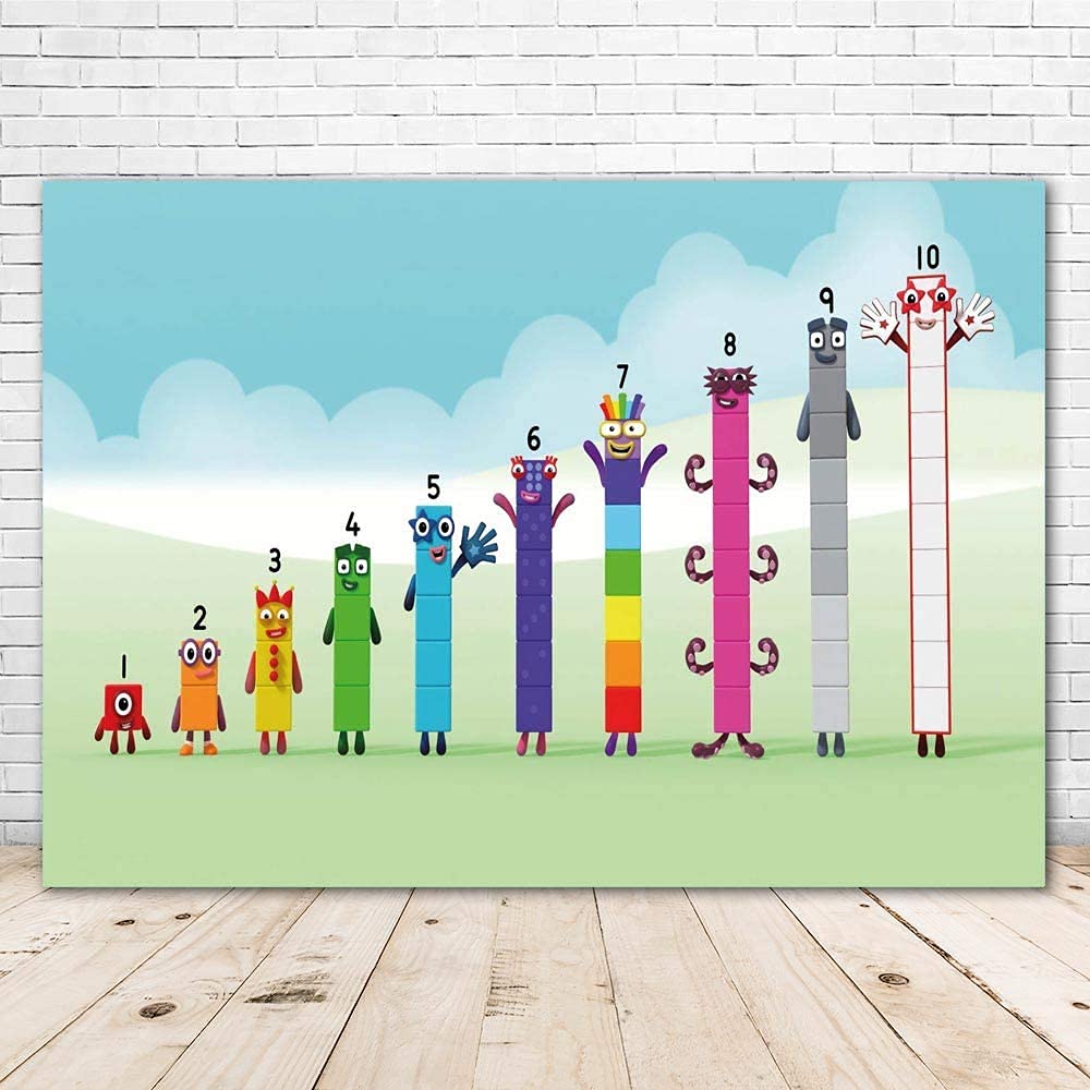 Numberblocks Backdrop For Kids Birthday Party Supplies 7 X 5 ...