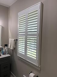 Amazon.com: Suncraft Shutters -Plantation Shutters –Custom Made Window Blinds – No Front Tilt ...