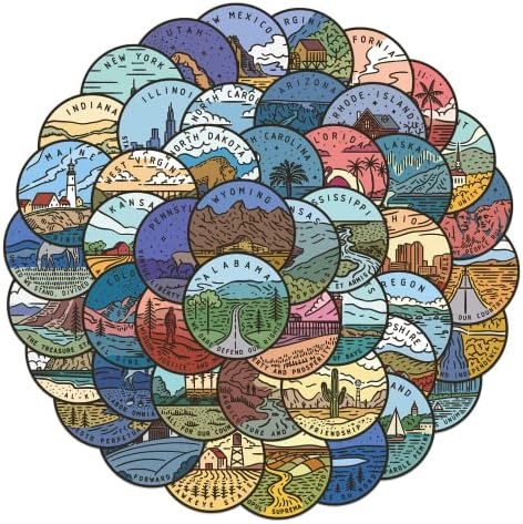 Amazon.com: US State Decals, 50Pcs USA Water Bottles Stickers for ...