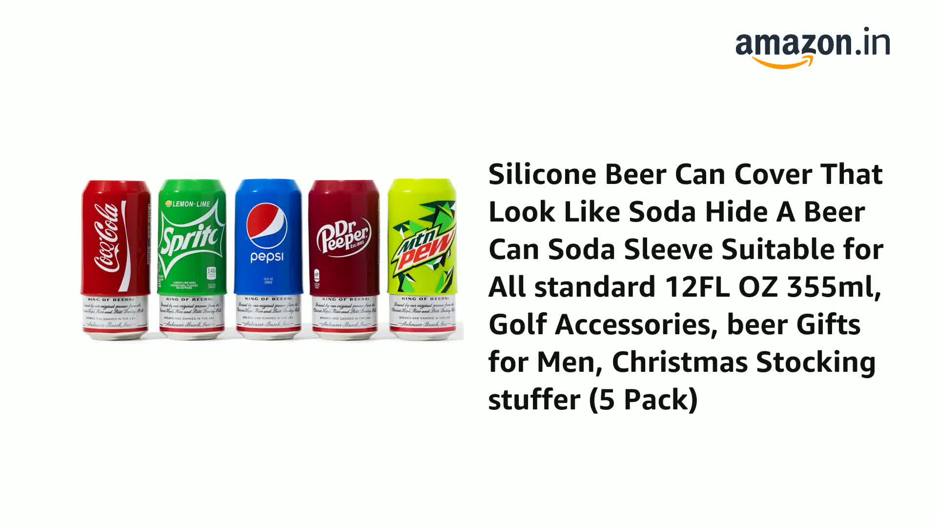 Watch Silicone Beer Can Cover That Look Like Soda Hide A Beer Can Soda ...