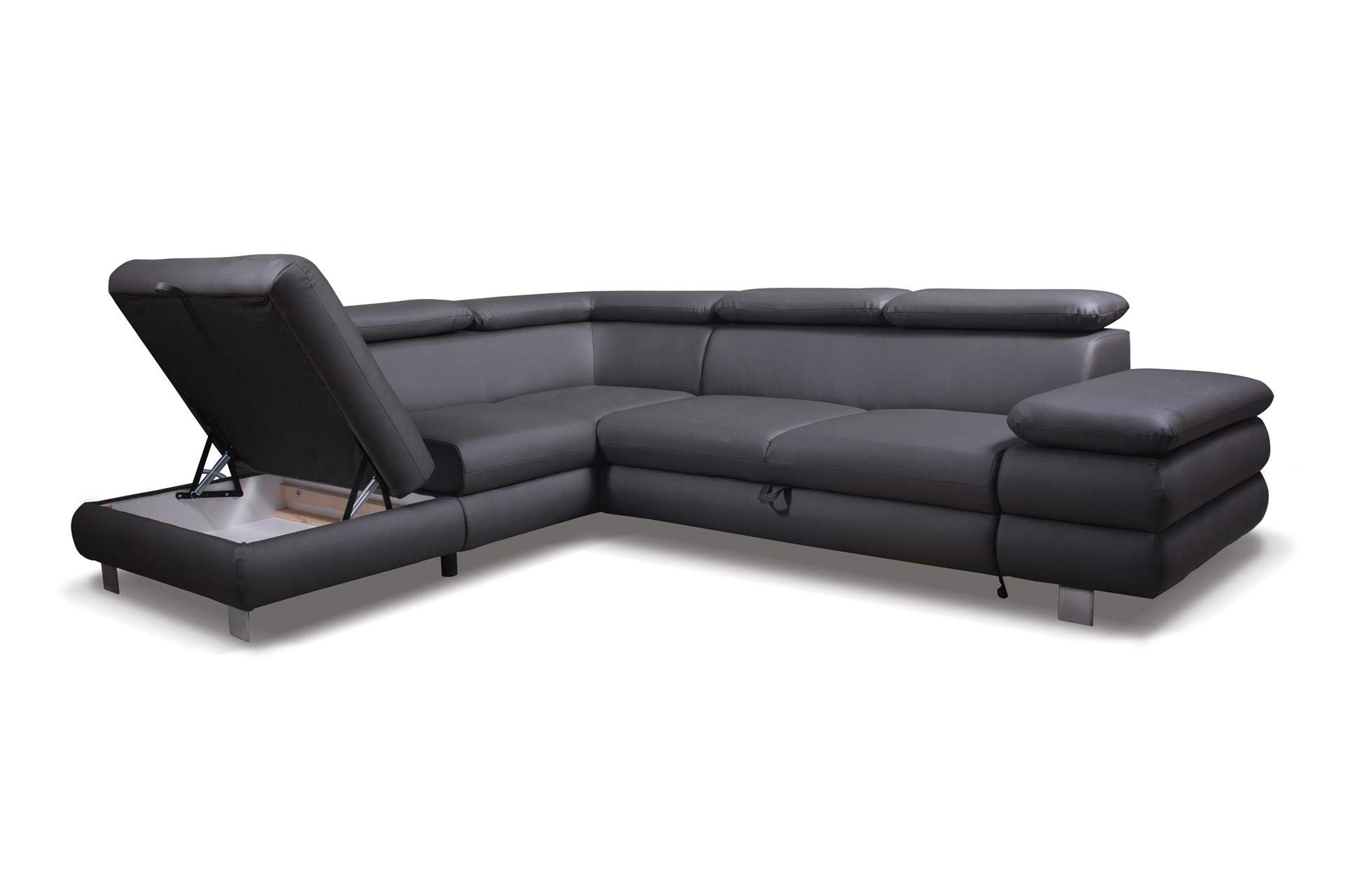 Bullhoff by Giovanni Capellini Leder Wohnlandschaft Sofa weiß/grau ...