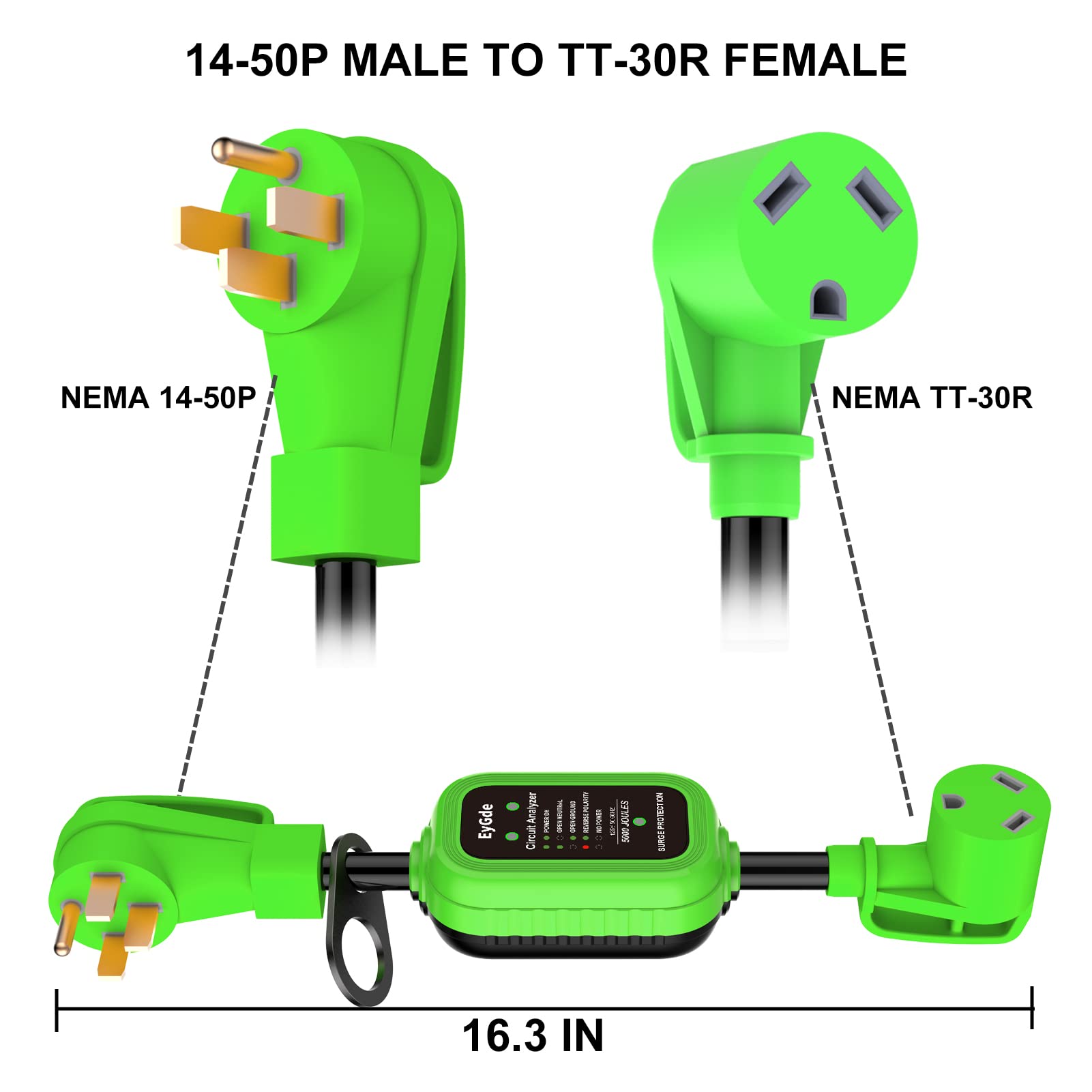 Snapklik.com : EyGde 50 Amp To 30 Amp RV Adapter