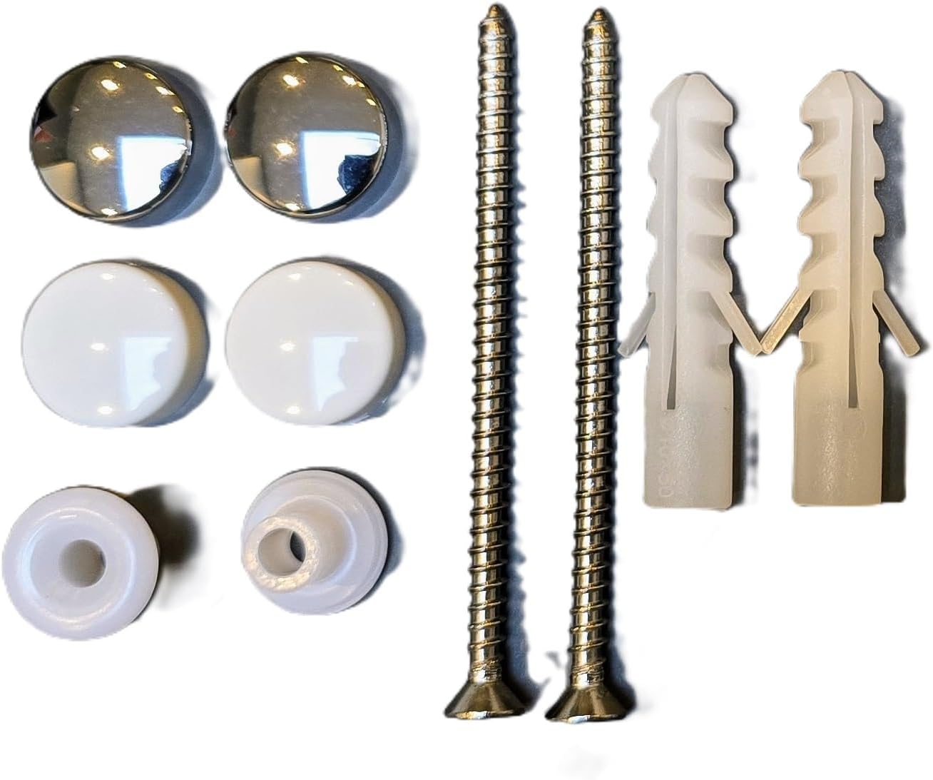 TC WC Toilet Pan Bidet Fixing Kit with Screws Wall Plugs Washers ...