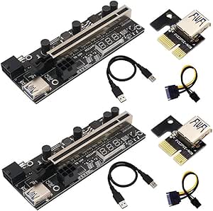 Amazon.com: MAIKO 2Pack PCIE Riser 1X to 16X Graphic Extension with ...
