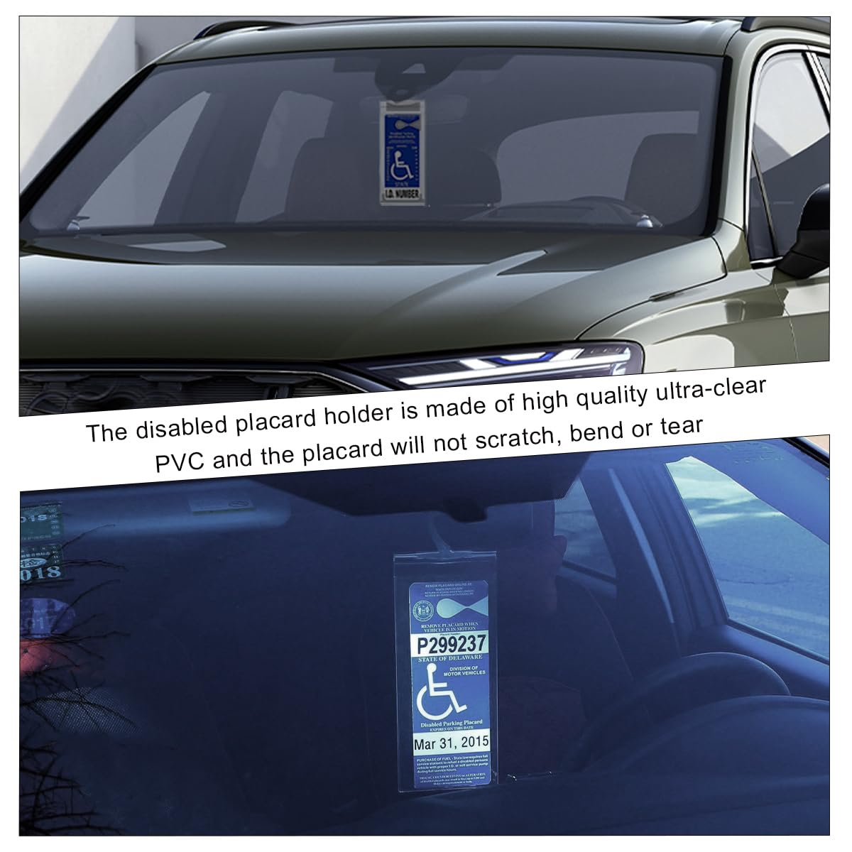 Snapklik.com : KVAEY Handicap Placard Holder, 11.6"5" Transparent ...