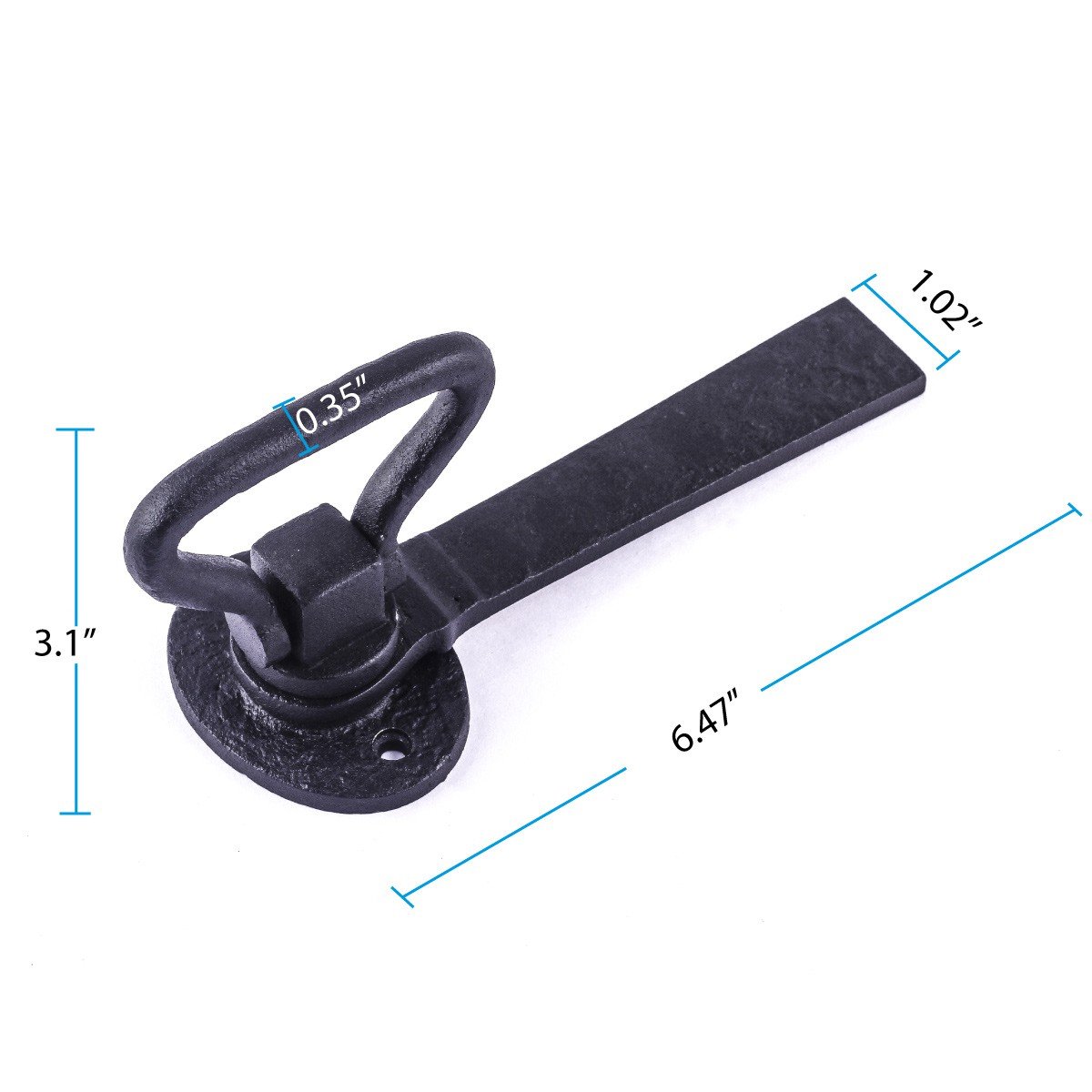 Black Wrought Iron Gate Turn Latch Lock Set 6.5 Inches W Heavy Duty ...