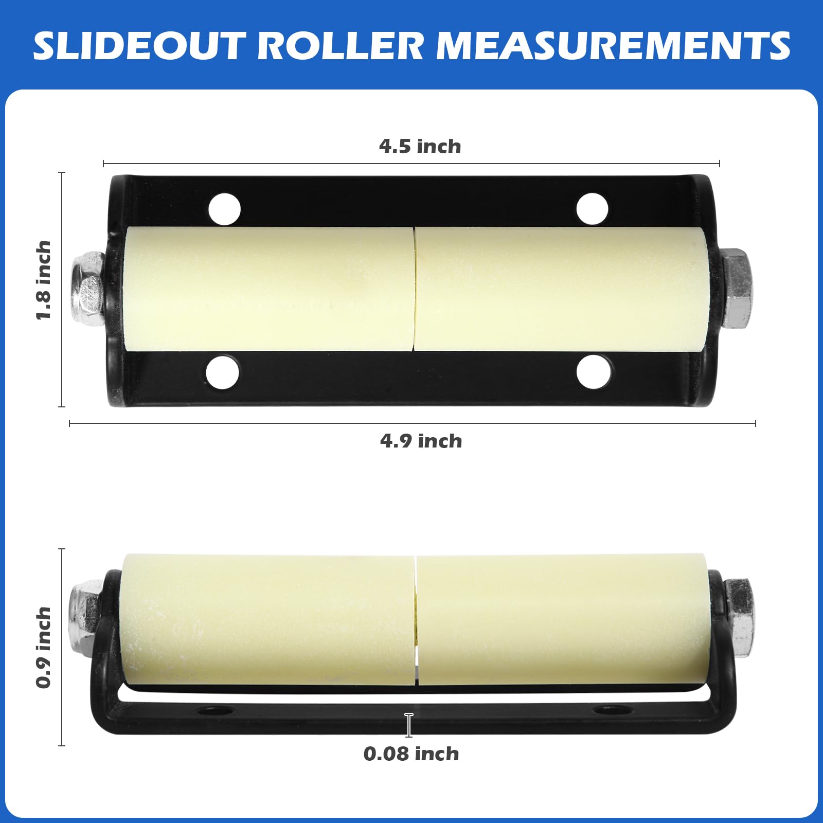 Snapklik.com : Replacement Roller For RV Slide Out Nylon Roller Solid ...