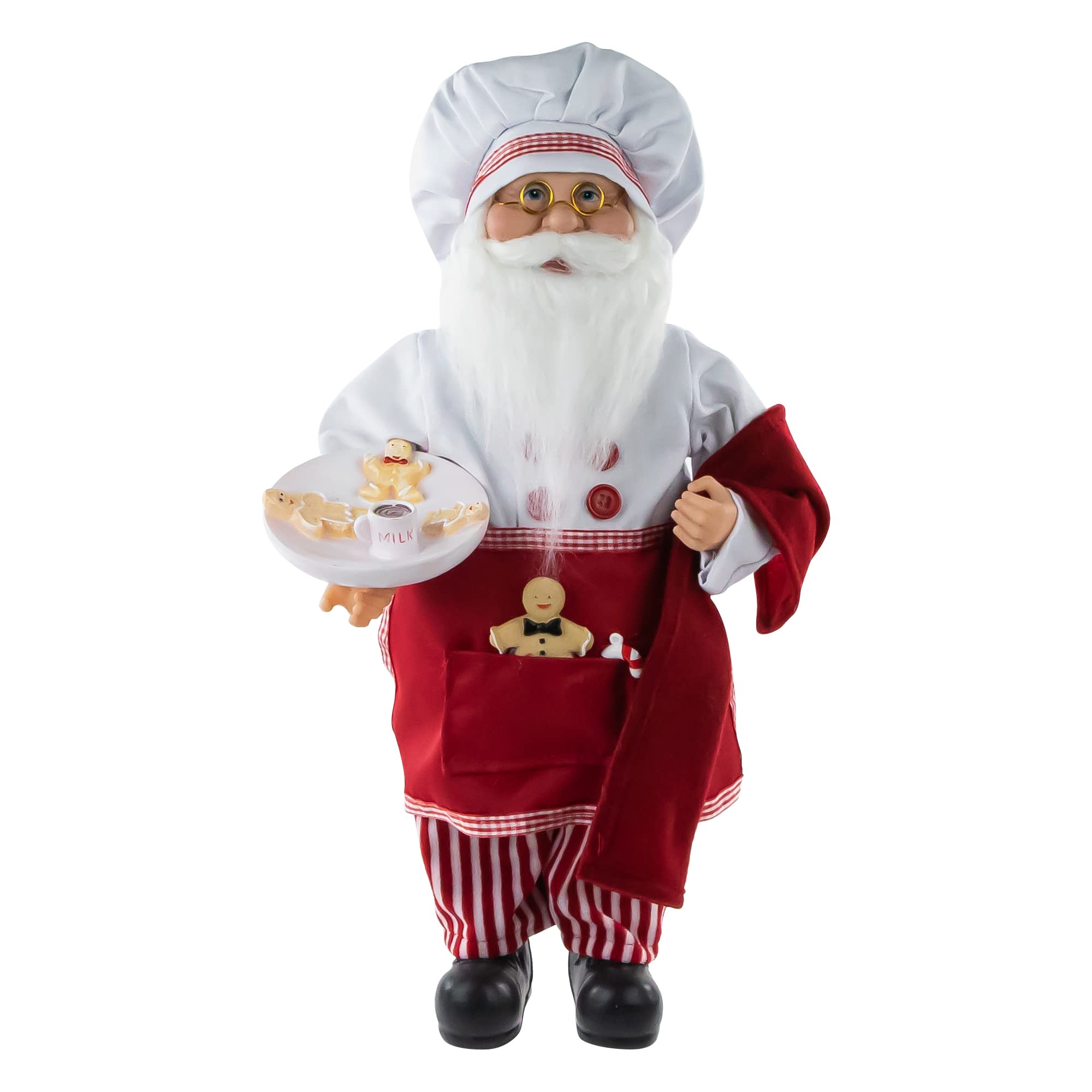 Amazon.com: Northlight Chef Santa with Cookies and Napkin Christmas ...