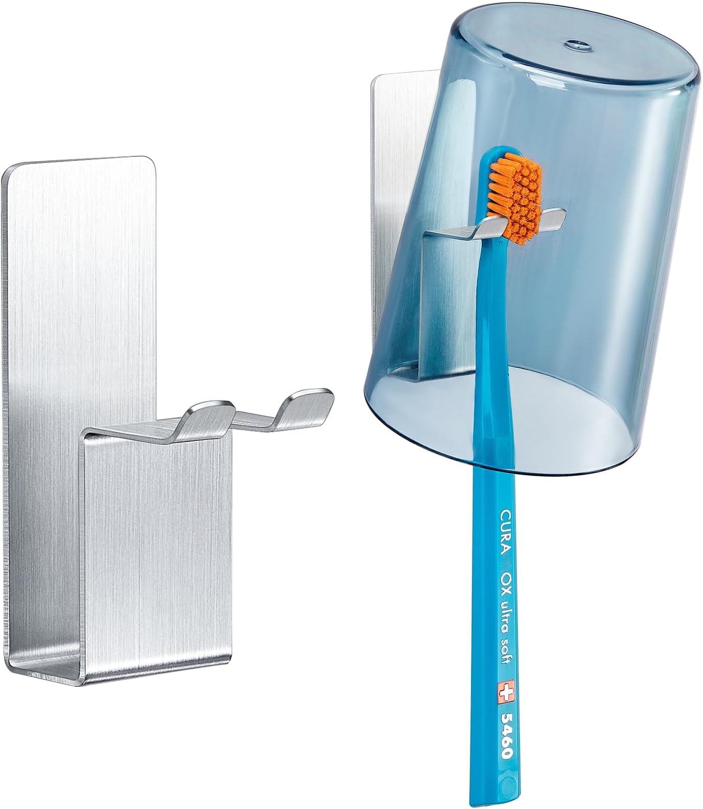 Amazon.com: Sosanping Wall Mounted Toothbrush Holder with Self Adhesive ...