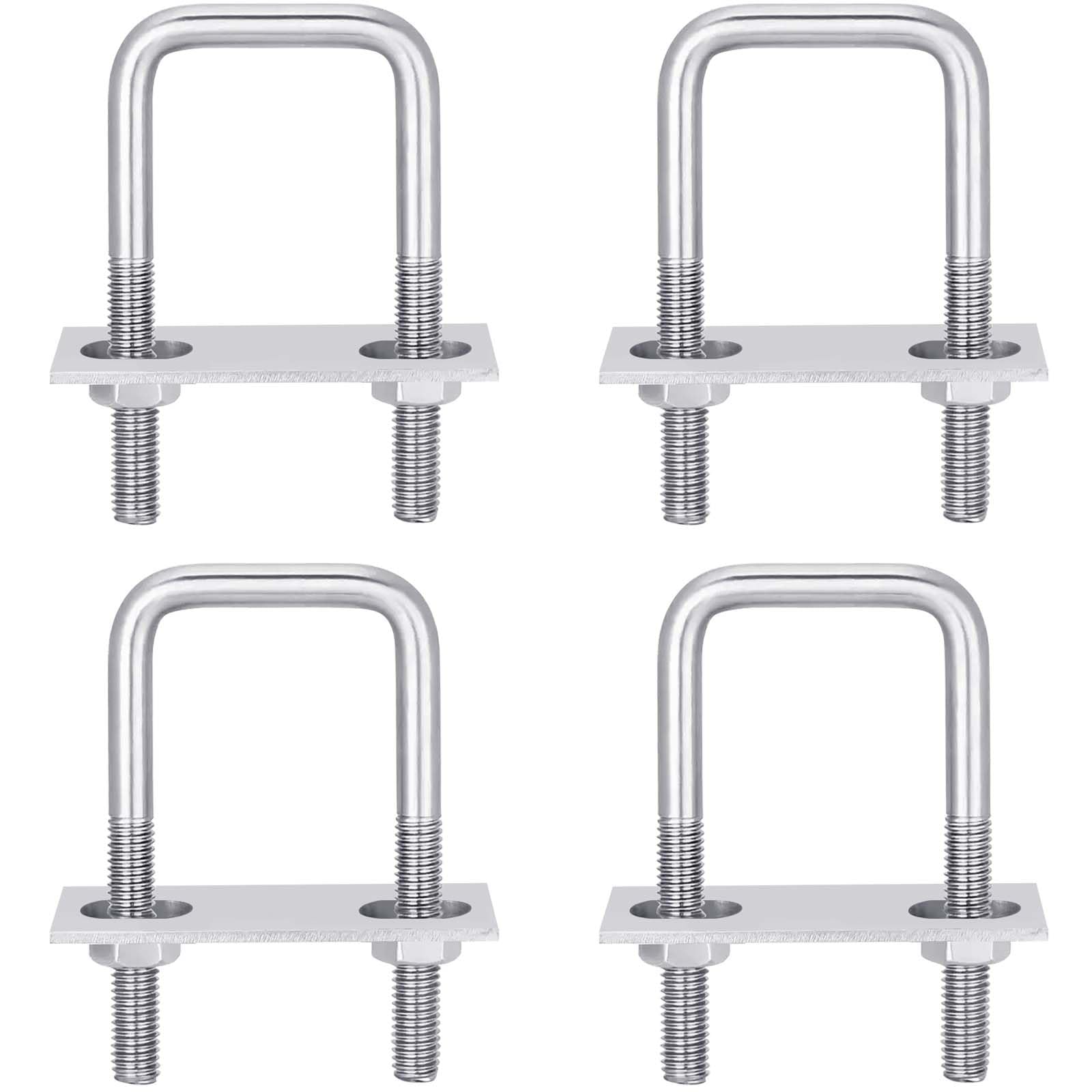 Buy 4 Pack M8 Square U-Bolts, Square U-Bolts 304 Stainless Steel U ...