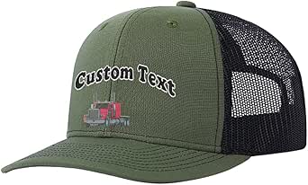Custom Semi Truck Hat Design Your Own Text Embroidery Design Trucker ...