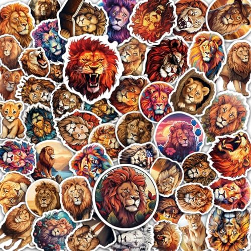 Amazon.com: 100 Pack Lion Stickers (Large Size), Lion Graphic Decal ...