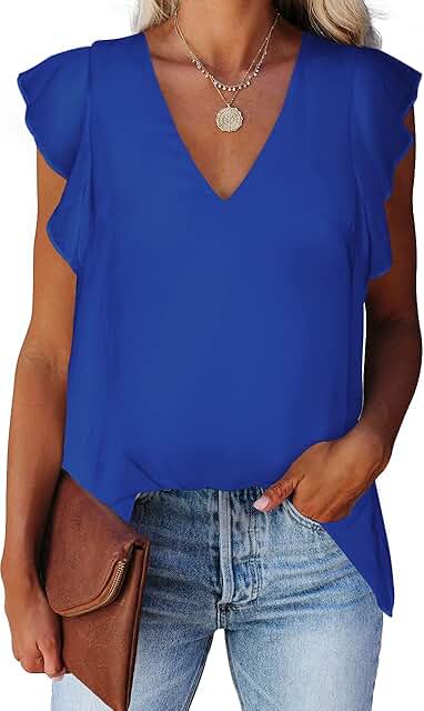 Amazon.com: royal blue tops for women