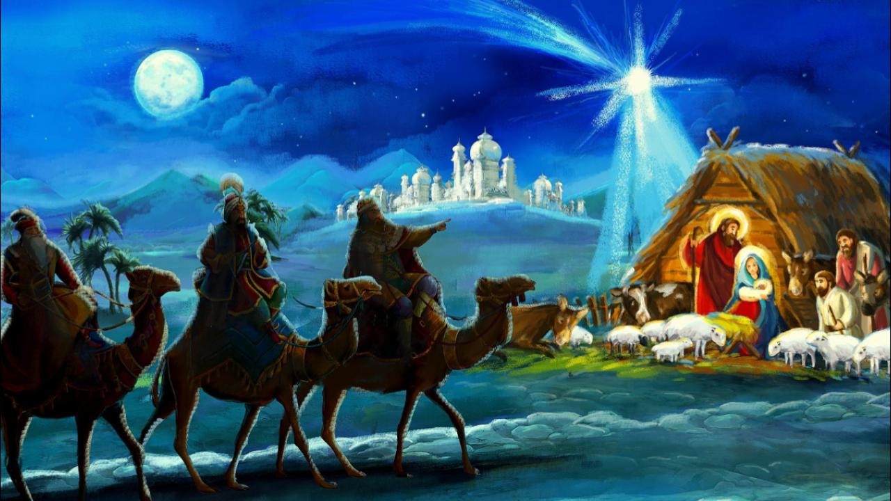 Manger Scene Backdrop CORFOTO Bethlehem Nativity Scene Backdrop 5x3ft ...